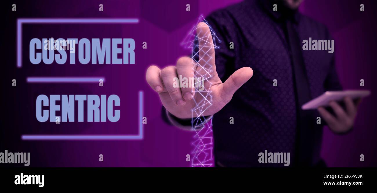 Text Caption Presenting Customer Centric Business Approach Process Of