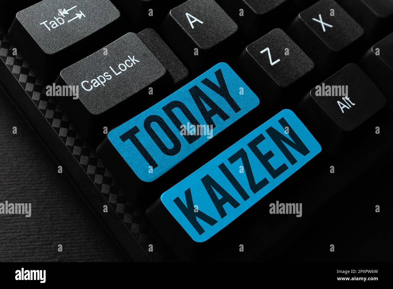 Conceptual display Kaizen, Word Written on a Japanese business ...
