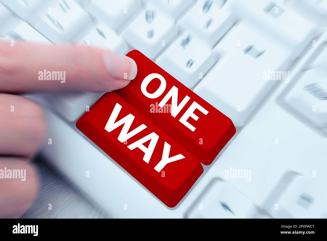 Writing displaying text One Way, Business approach Only direction ...