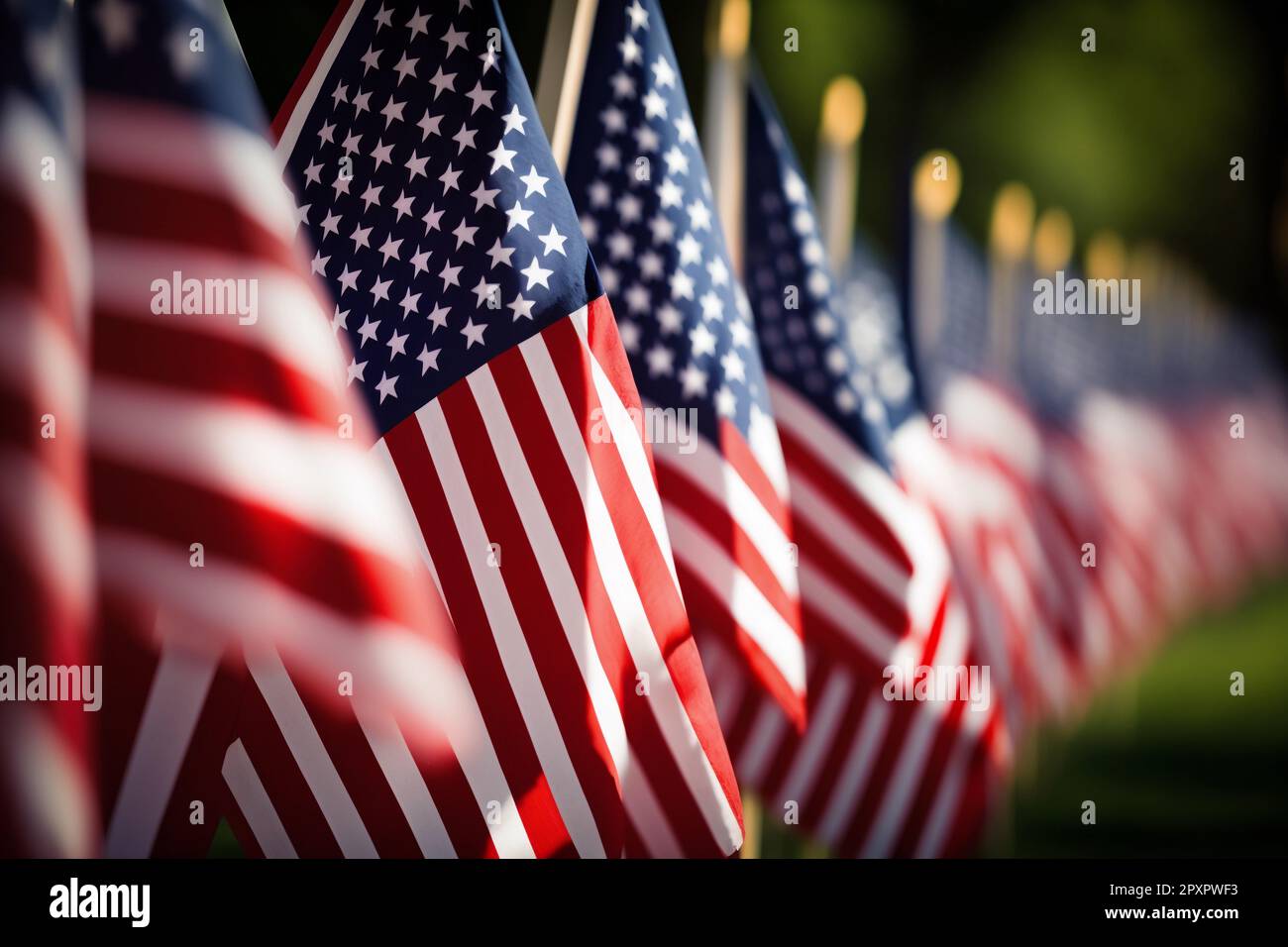 Rows of us flags hi-res stock photography and images - Alamy