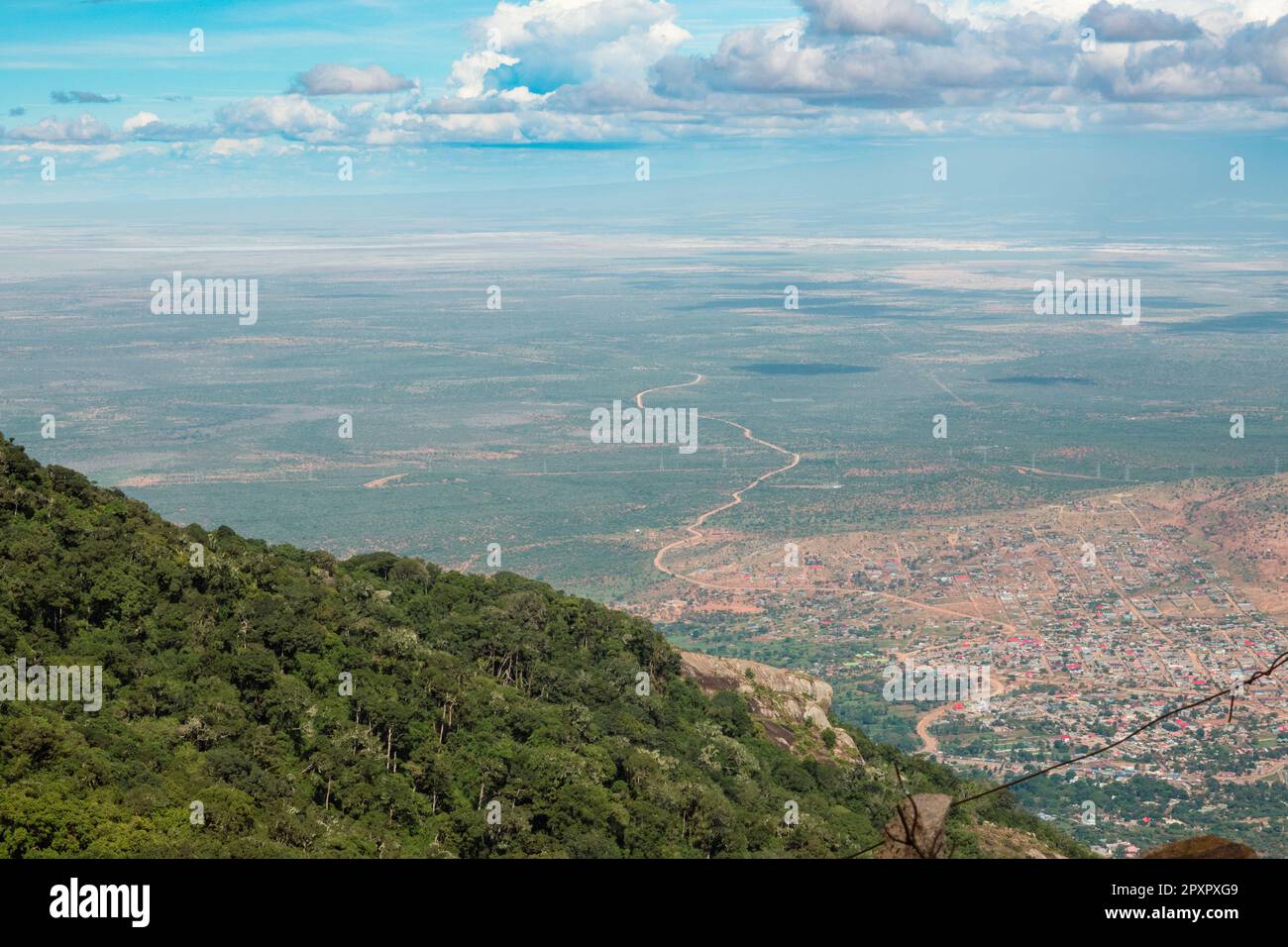 Aerial view of Namanga Town in Kenya Stock Photo - Alamy