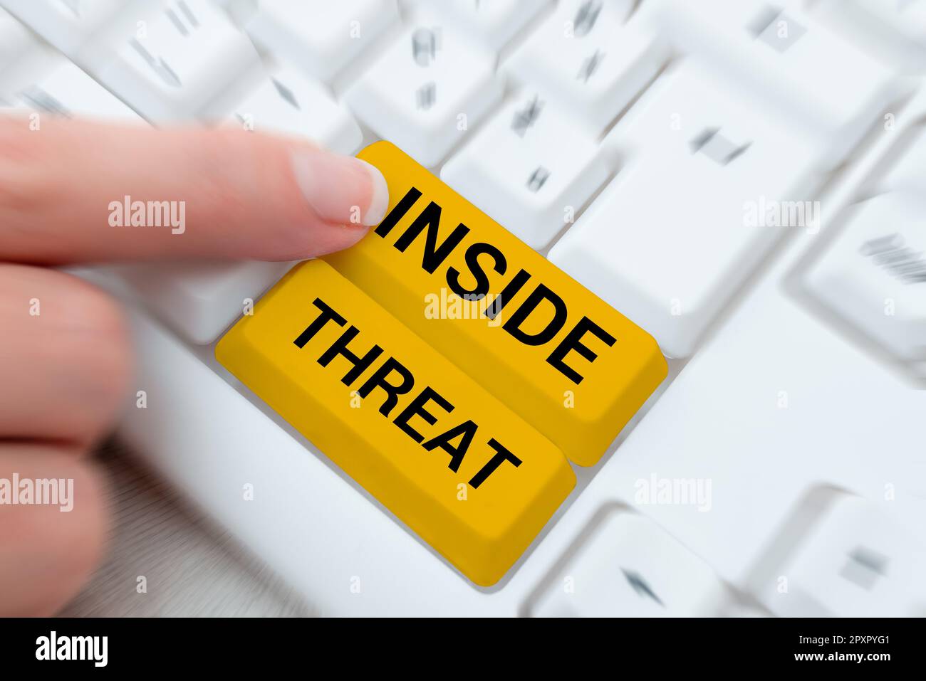 Conceptual display Inside Threat, Business idea Information that only ...