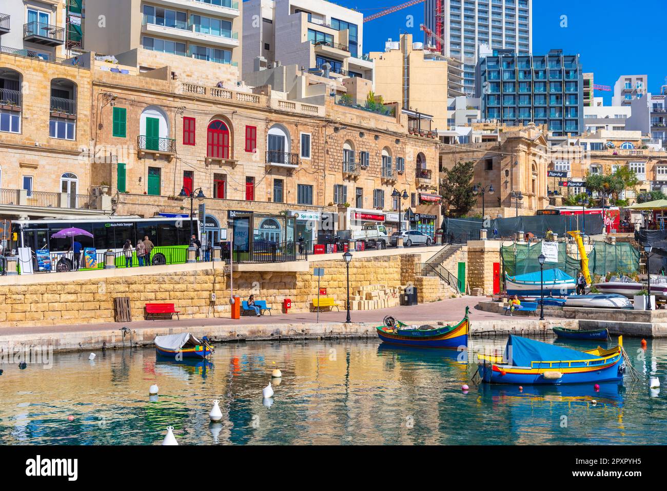View of Saint Julian, Malta Stock Photo - Alamy