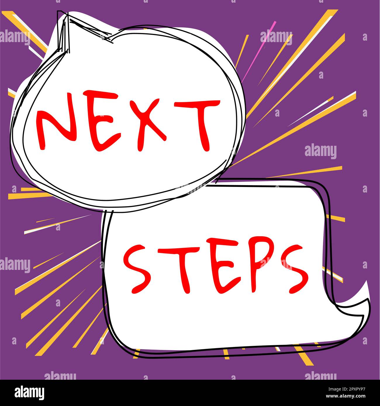 Hand writing sign Next Steps, Business showcase numper of process going ...