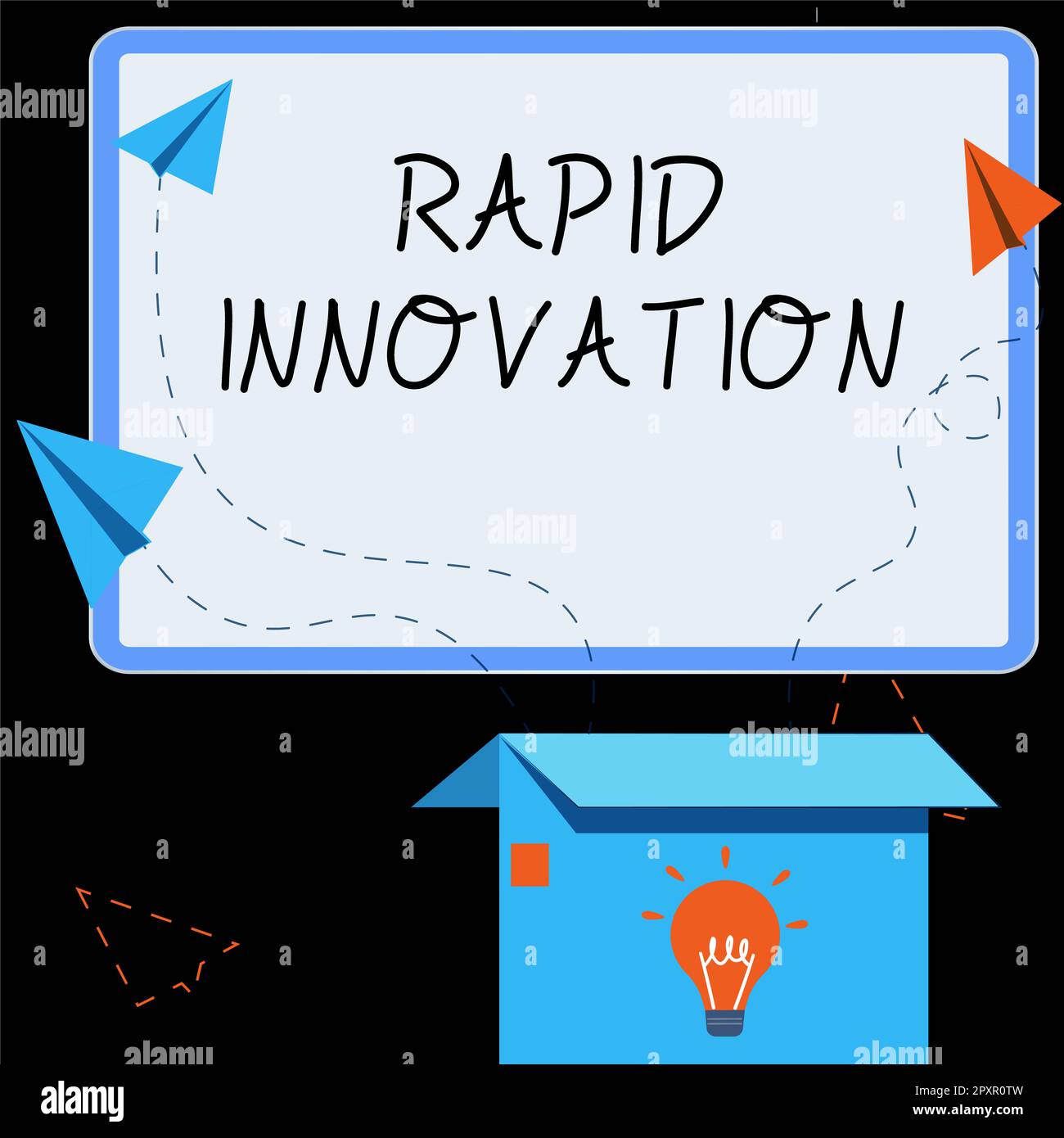 Hand writing sign Rapid Innovation, Word for characteristic of a ...