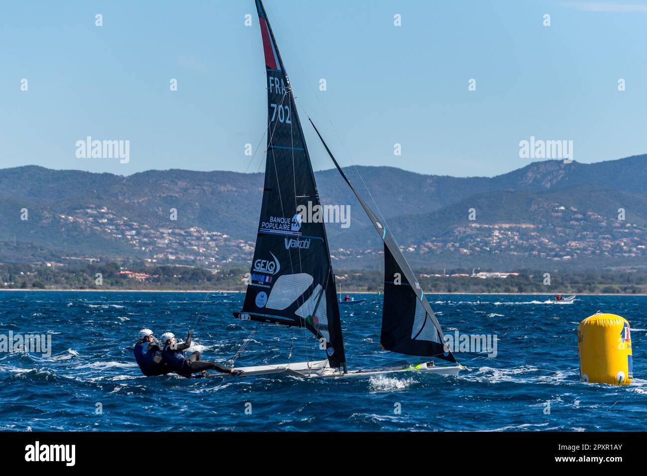 French team (Manon peyre, and clara-sofia stamminger de moura) competes ...