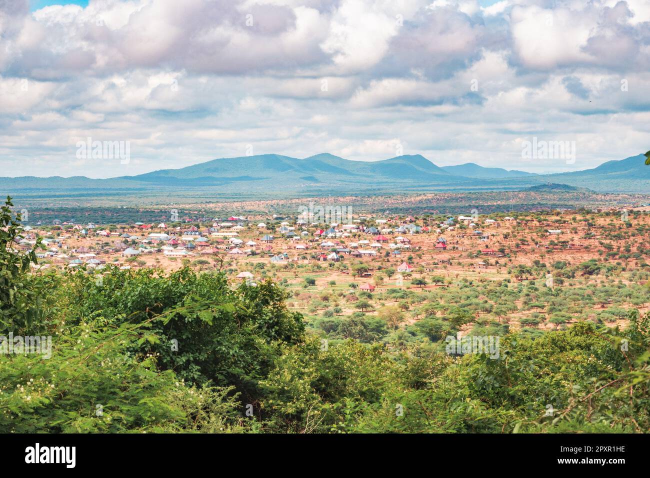 Aerial view of Namanga Town in Kenya Stock Photo - Alamy