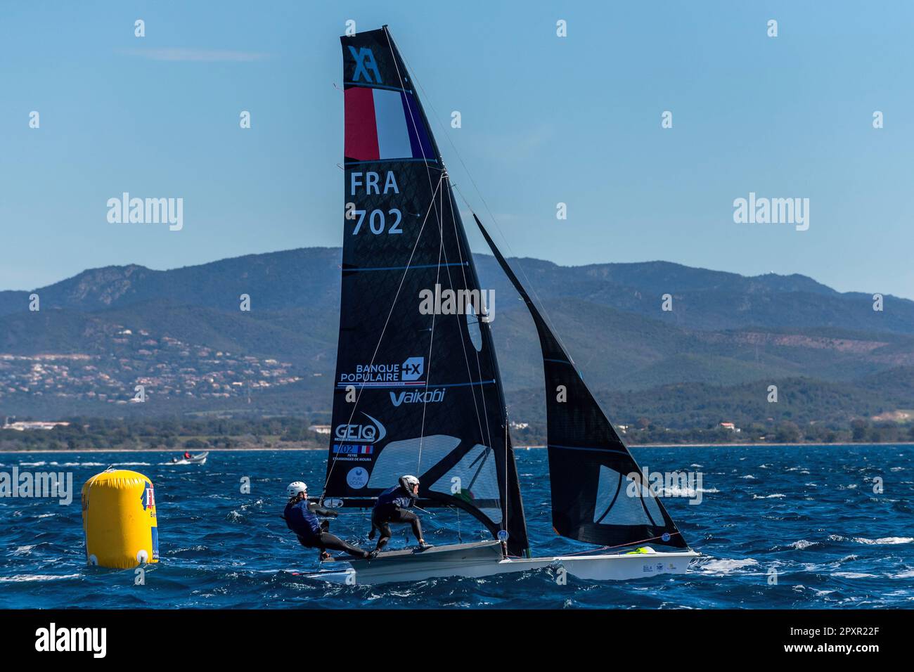 French team (Manon peyre, and clara-sofia stamminger de moura) competes ...