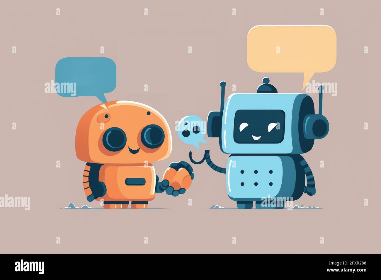 Two robots talking hi-res stock photography and images - Alamy