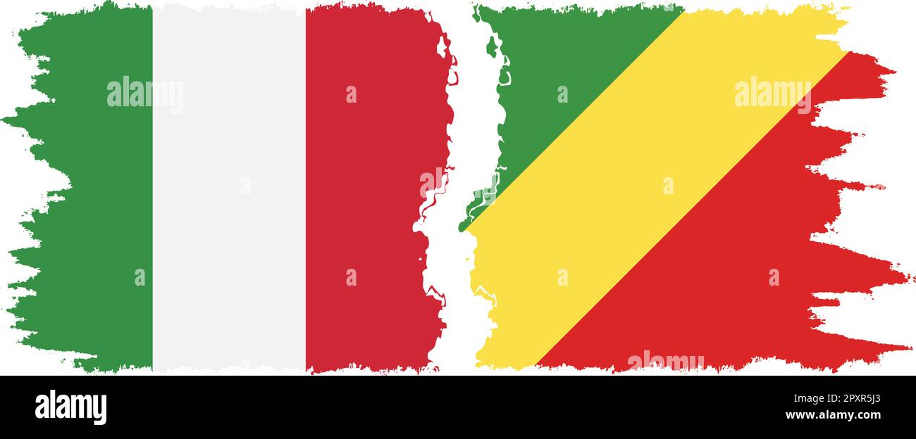 Congo Brazzaville And Italy Grunge Flags Connection Vector Stock Vector Image And Art Alamy