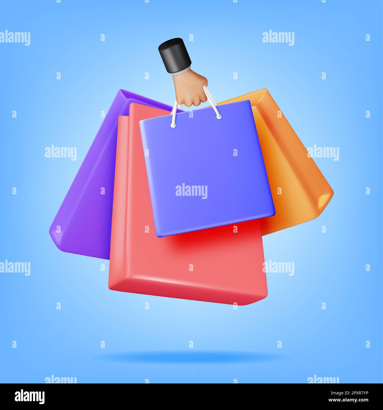 Bags in hand shopping Stock Vector Images - Alamy
