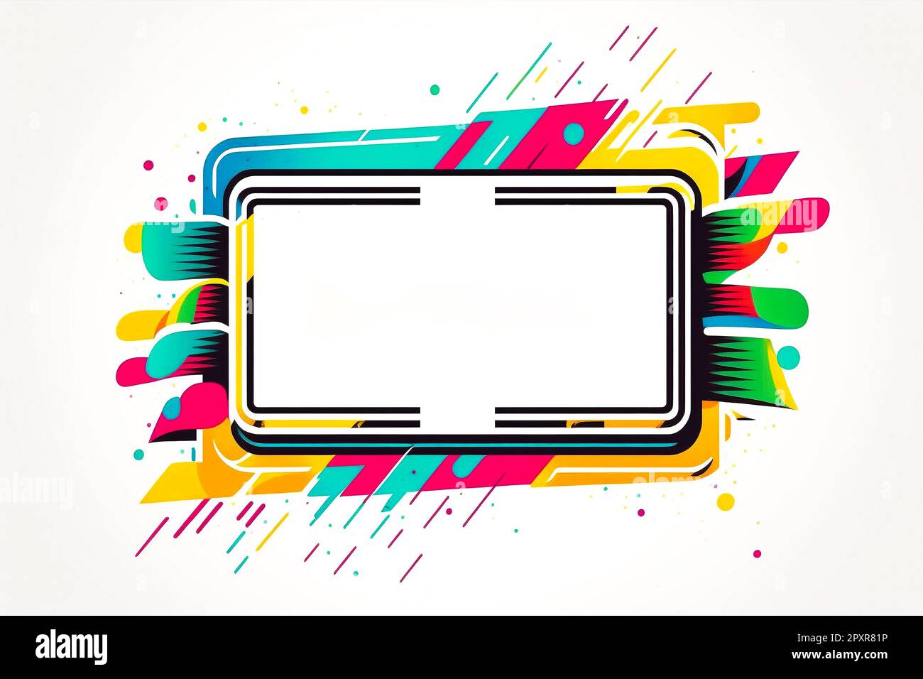 Frame pop art graphic for your design. A colorful illustration of the ...