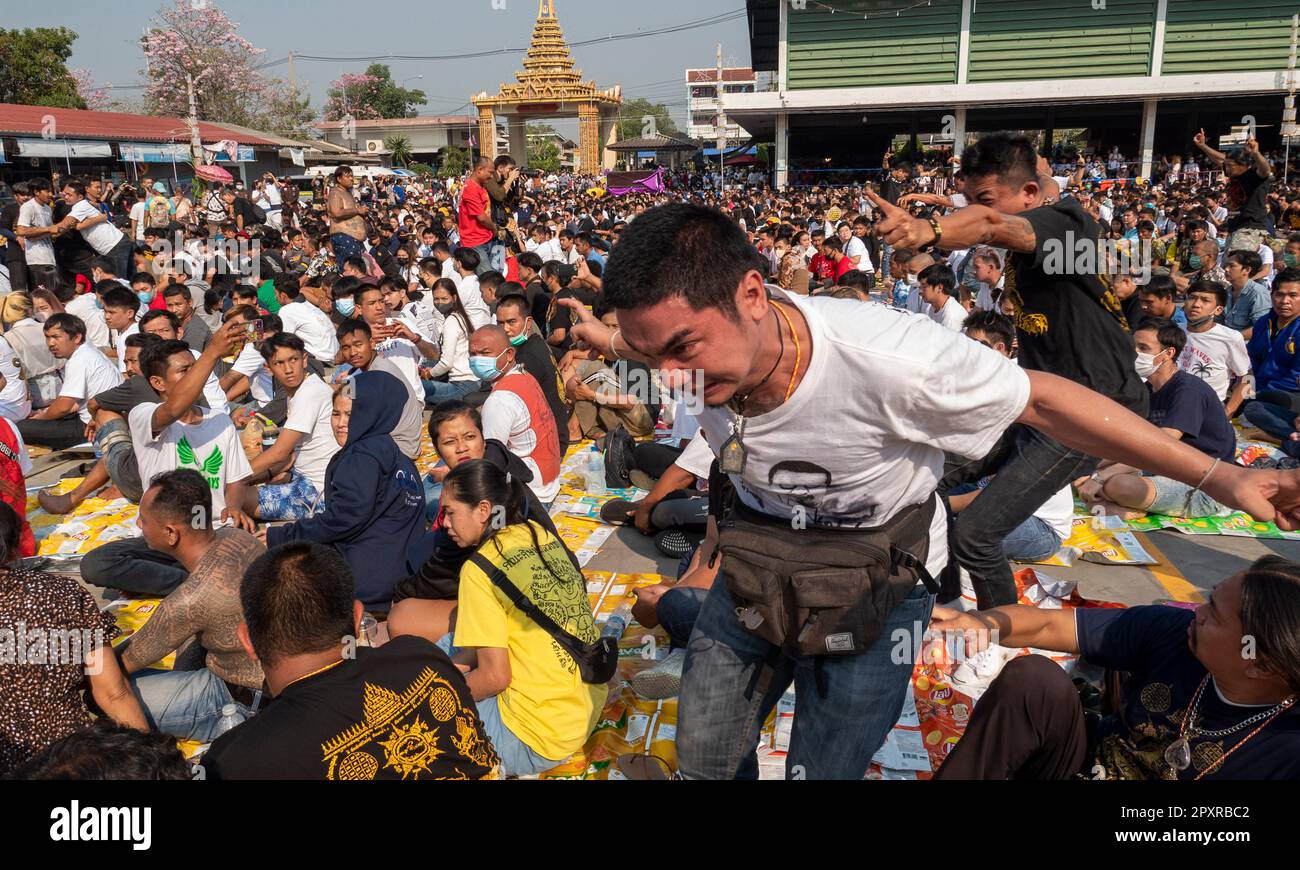 A devotee goes into a trance-like state during the Wai Khru Spirited ...