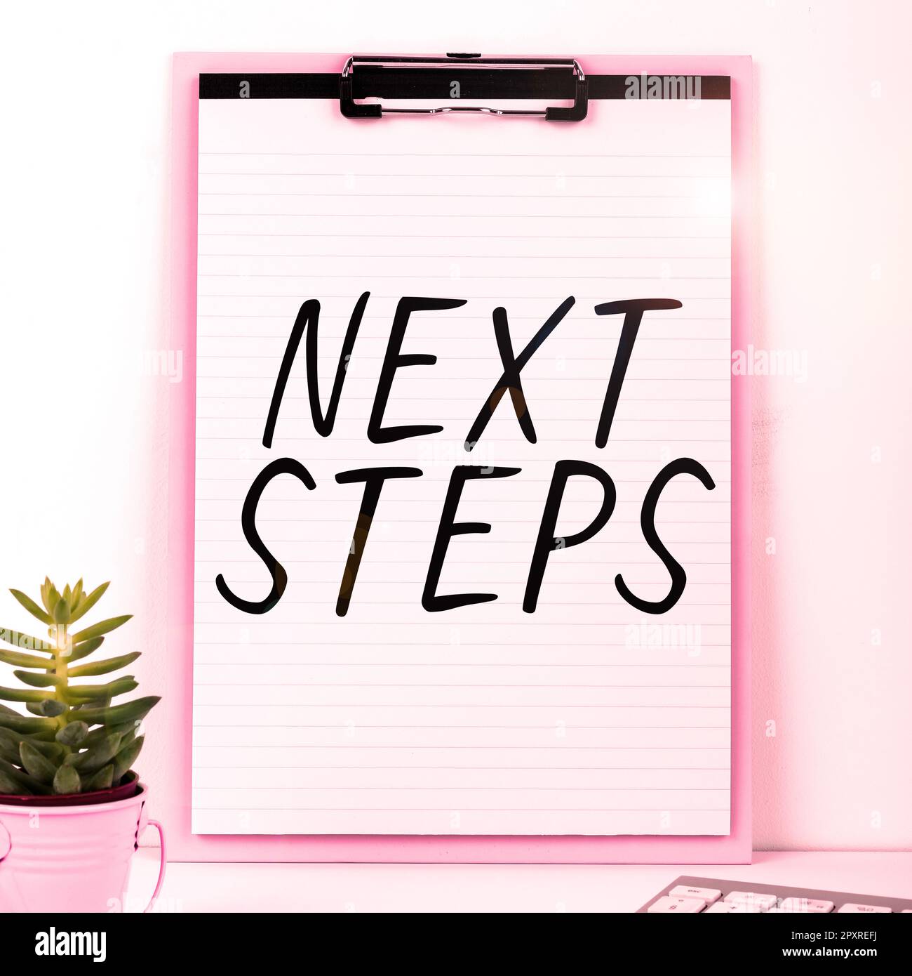 Text sign showing Next Steps, Business showcase numper of process going ...