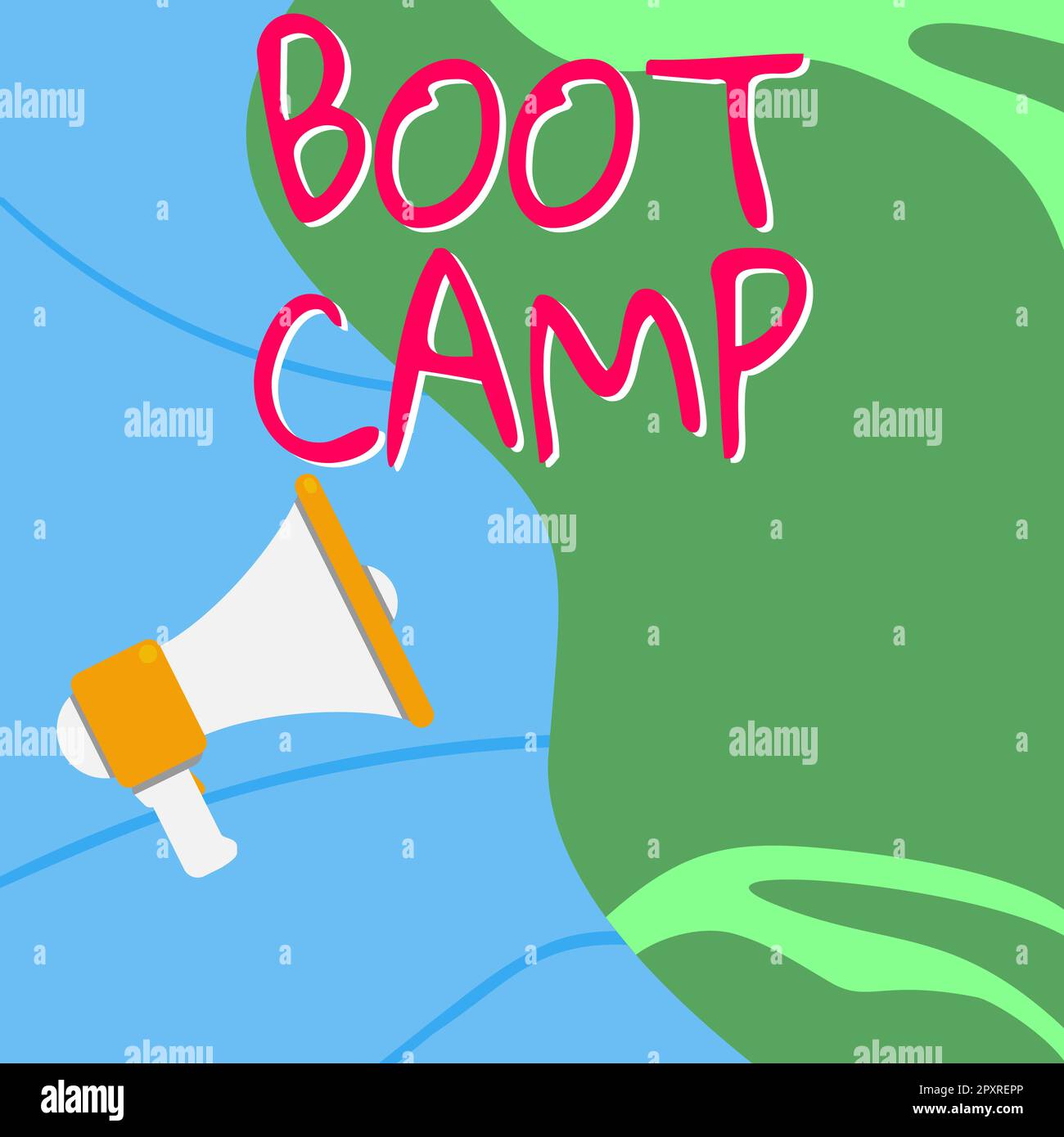 Conceptual caption Boot Camp, Concept meaning Military training camp ...