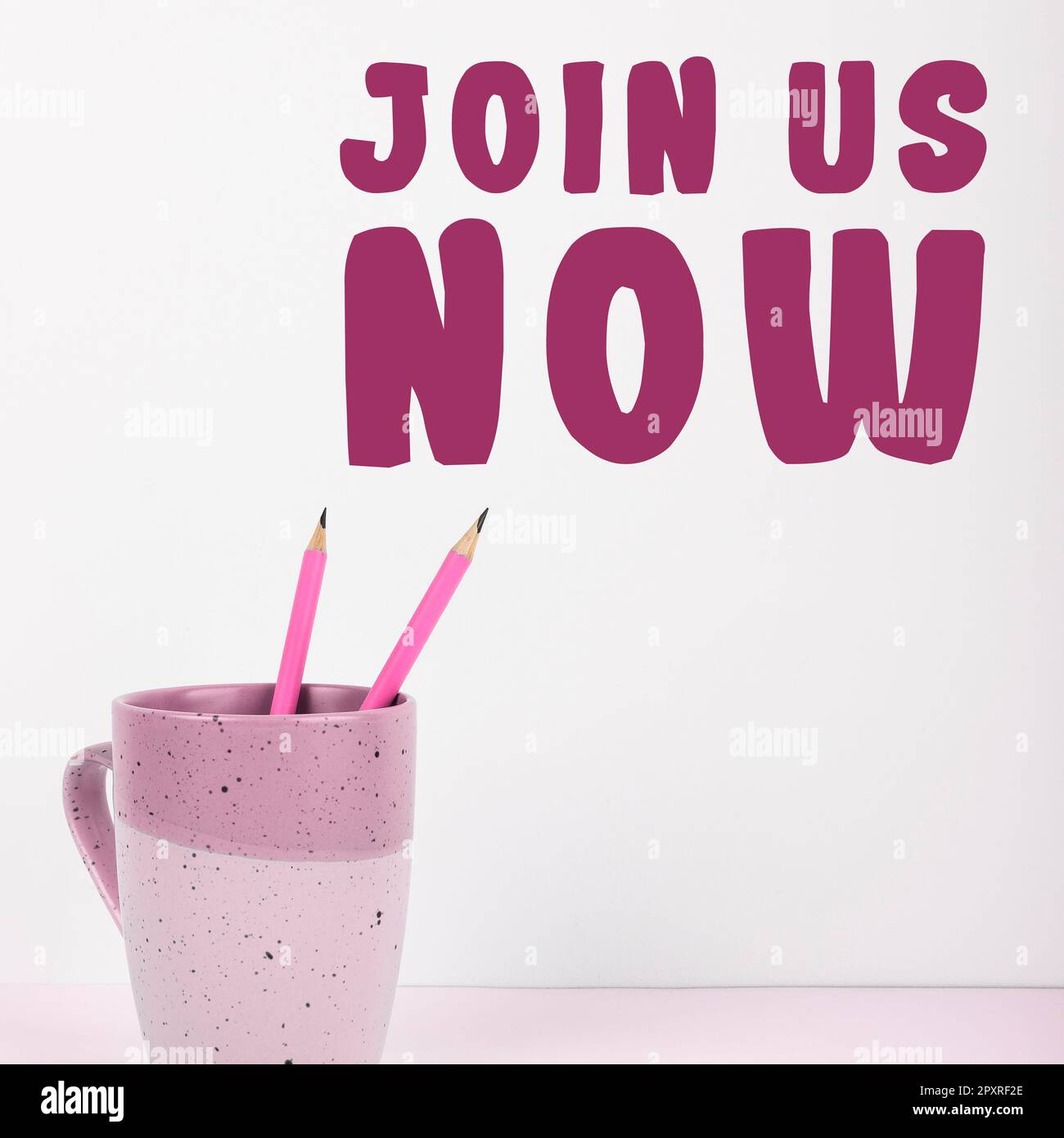 Hand writing sign Join Us Now, Conceptual photo enroll community ...