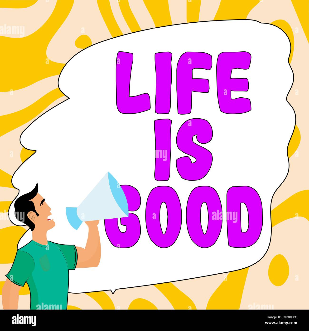 Text caption presenting Life Is Good, Internet Concept obtain ...