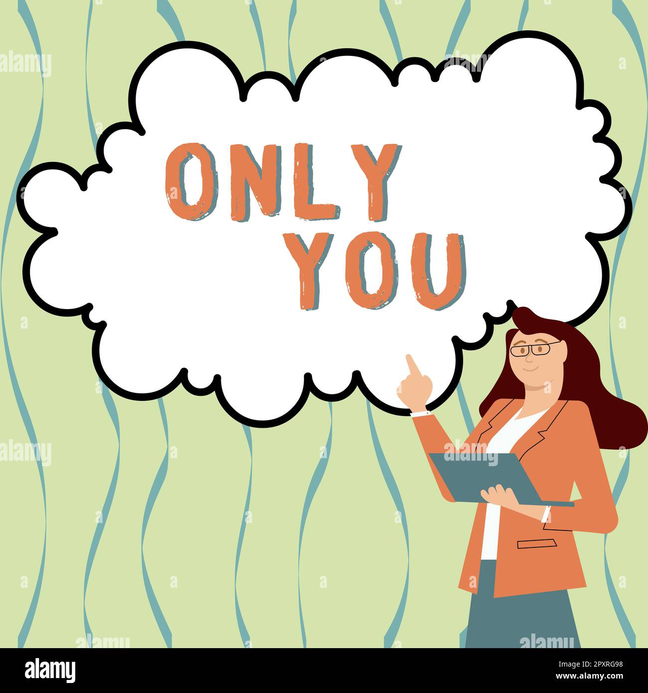 Hand writing sign Only You, Internet Concept that are the one we need ...