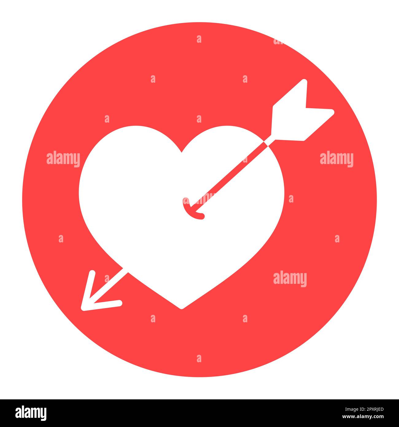 Arrow heart glyph icon. Love sign. Valentines day symbol. Vector ...