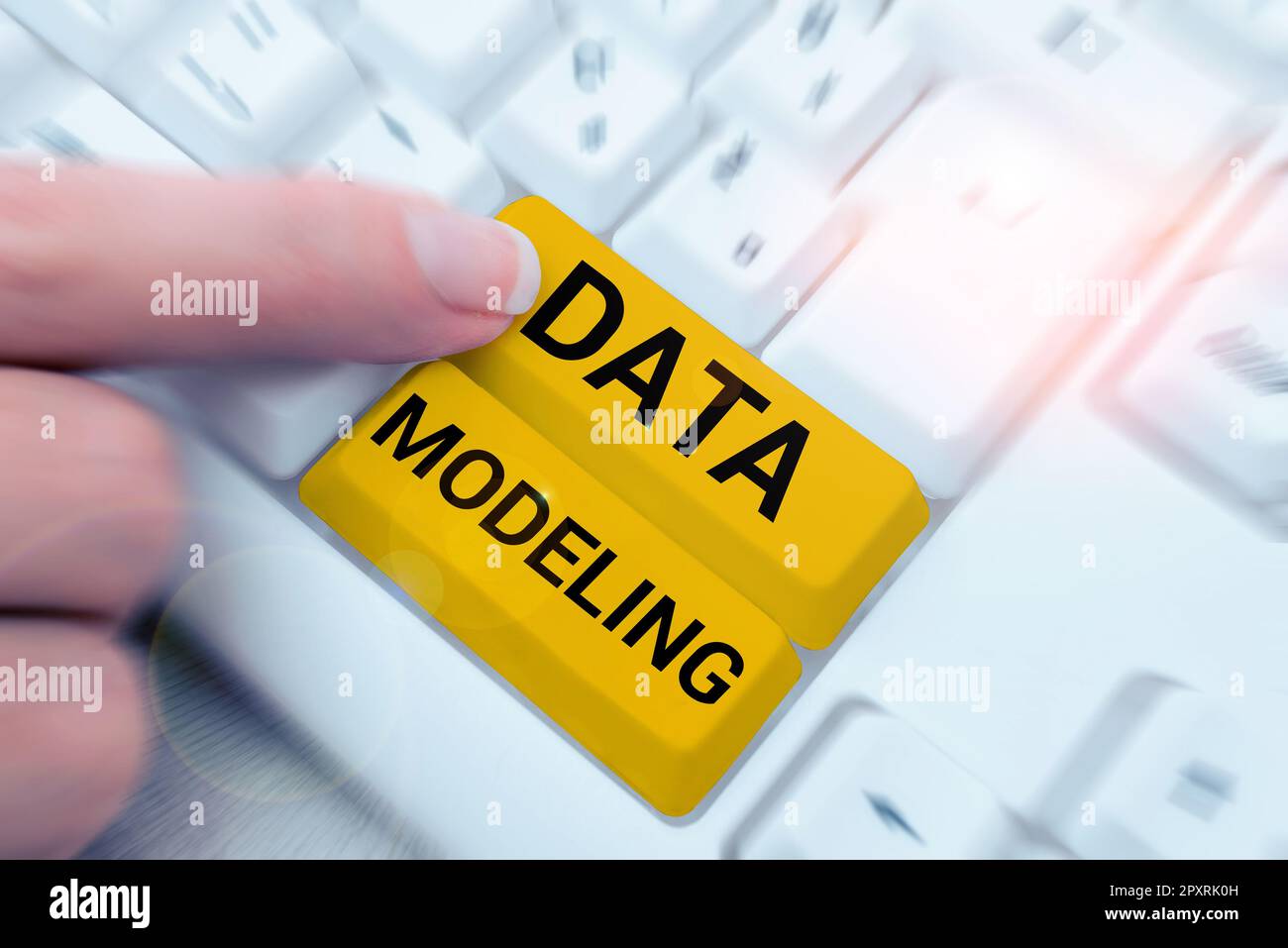 Hand writing sign Data Modeling, Business showcase process of ...