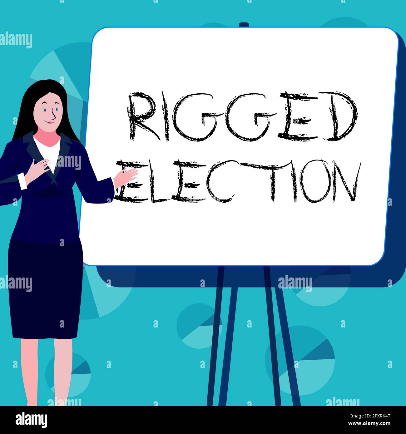 Text showing inspiration Rigged Election, Business overview Manage ...