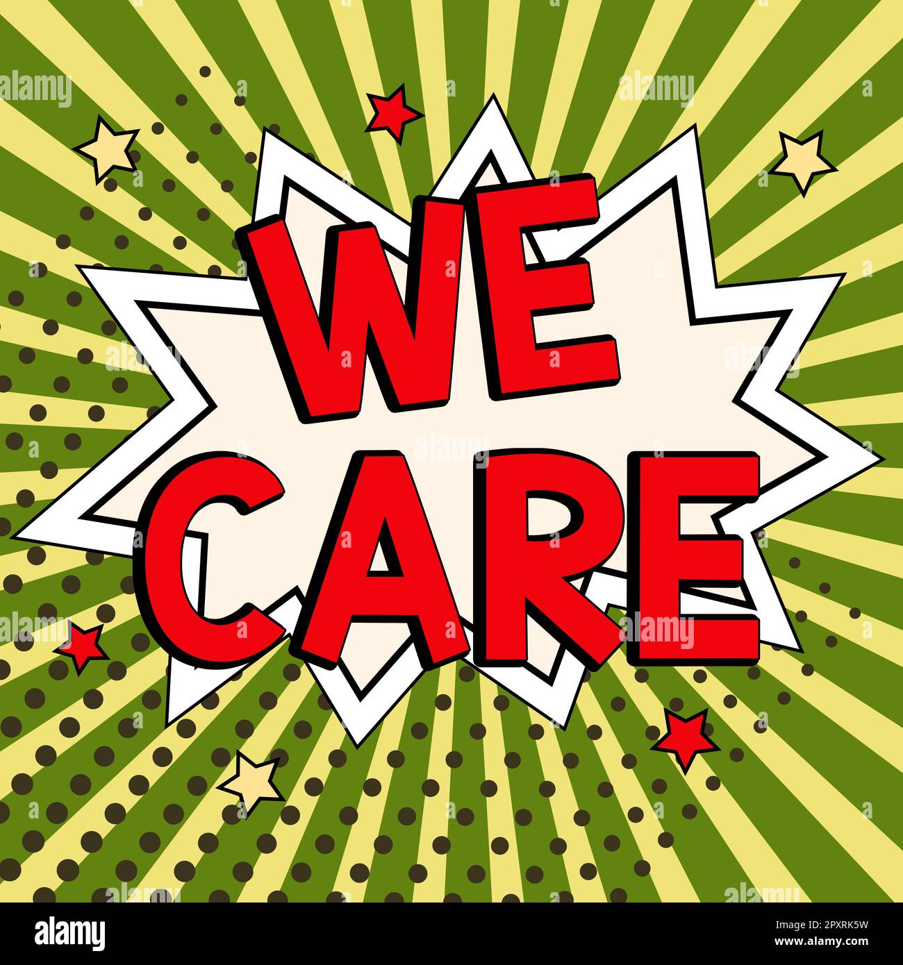 Conceptual caption We Care, Business concept Support you Give help ...