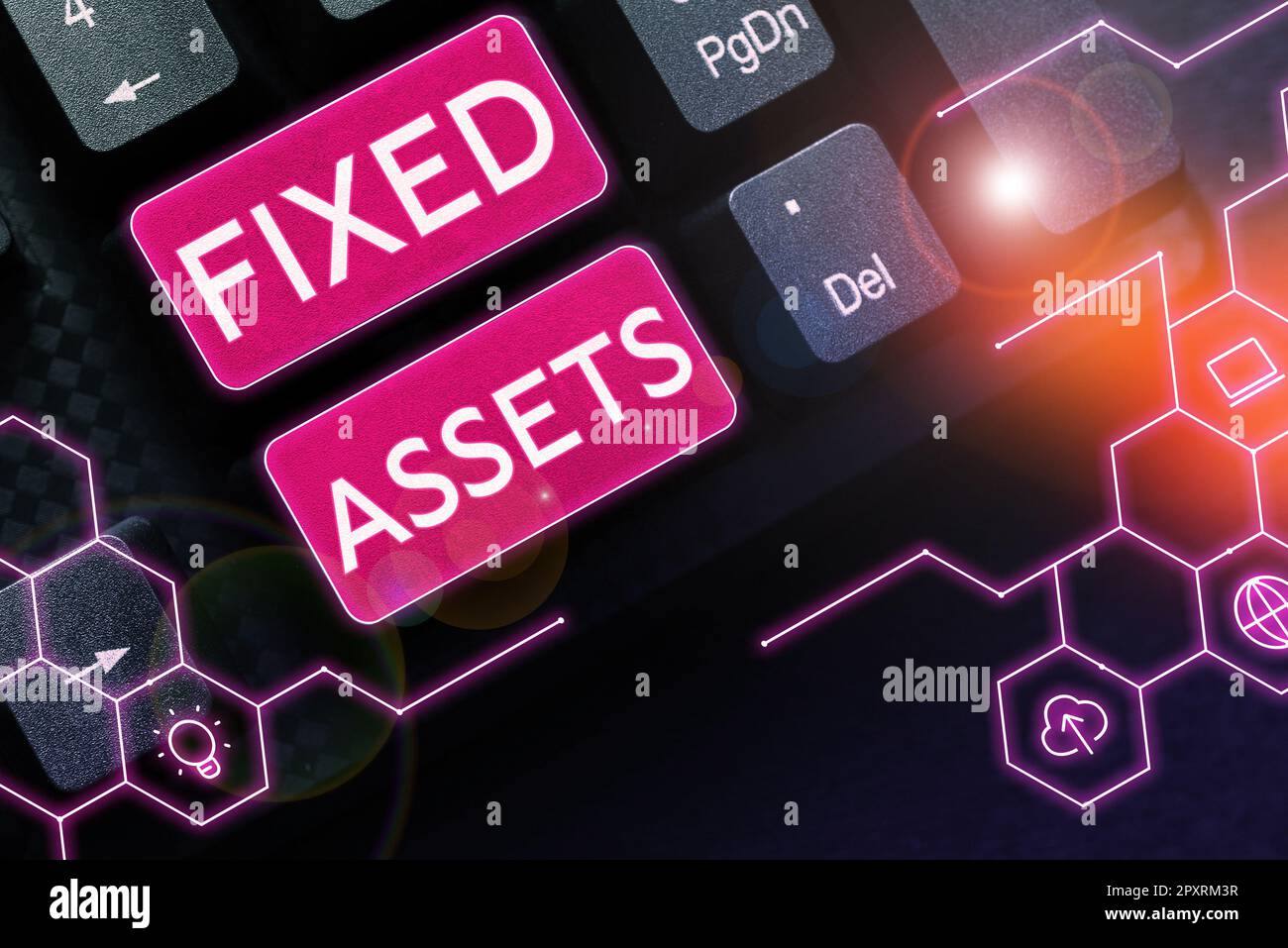 Hand writing sign Fixed Assets, Word Written on long-term tangible ...