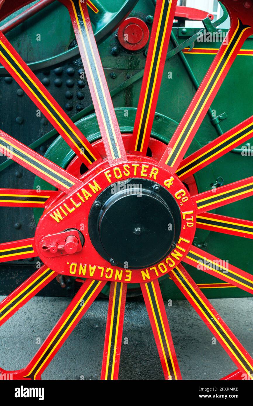 Traction engine wheel. Llandudno Victorian Extravaganza 2023 Stock ...