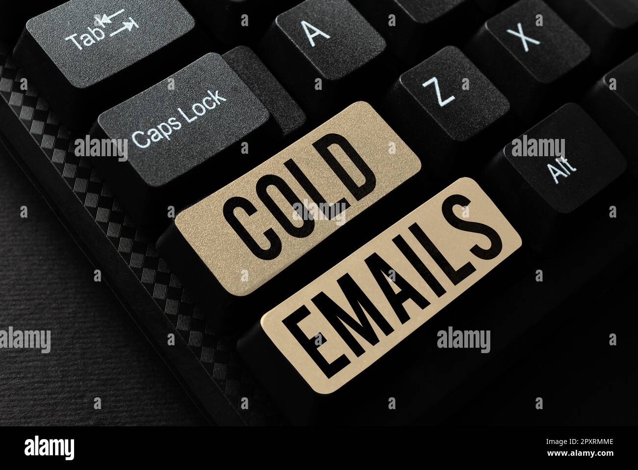 Hand writing sign Cold Emails, Word for unsolicited email sent to a ...