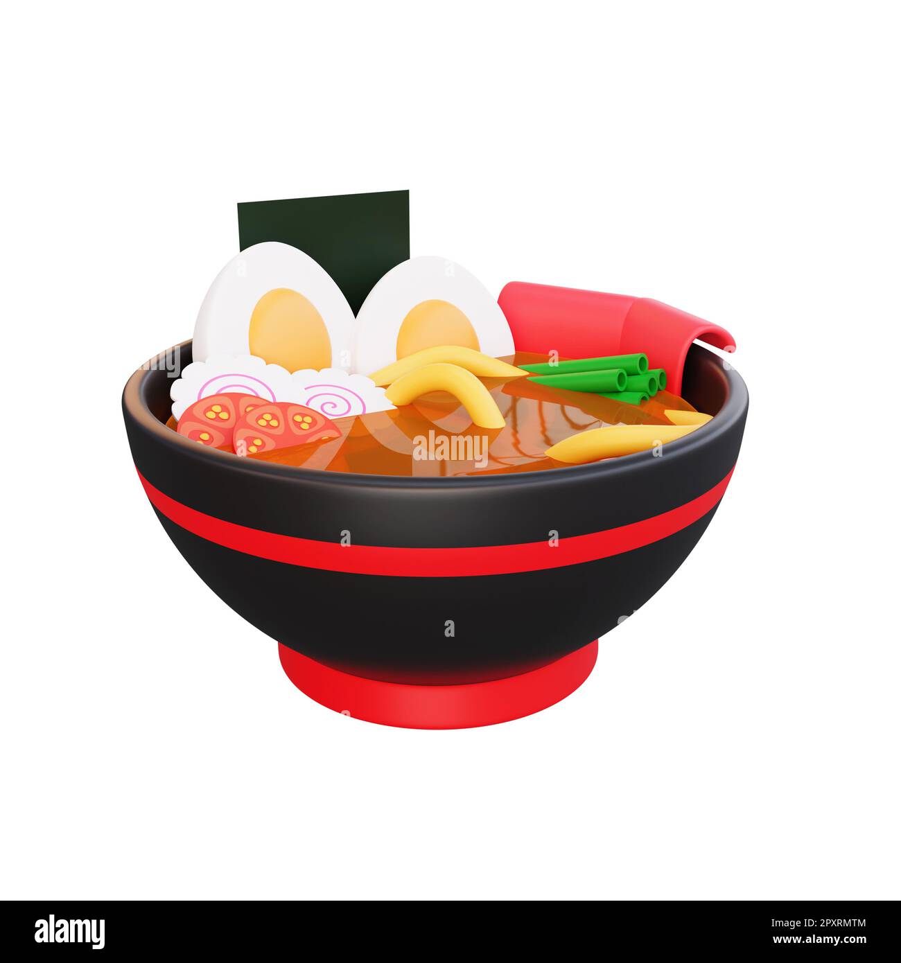 3d illustration of asian food ramen, japanese food Stock Photo - Alamy