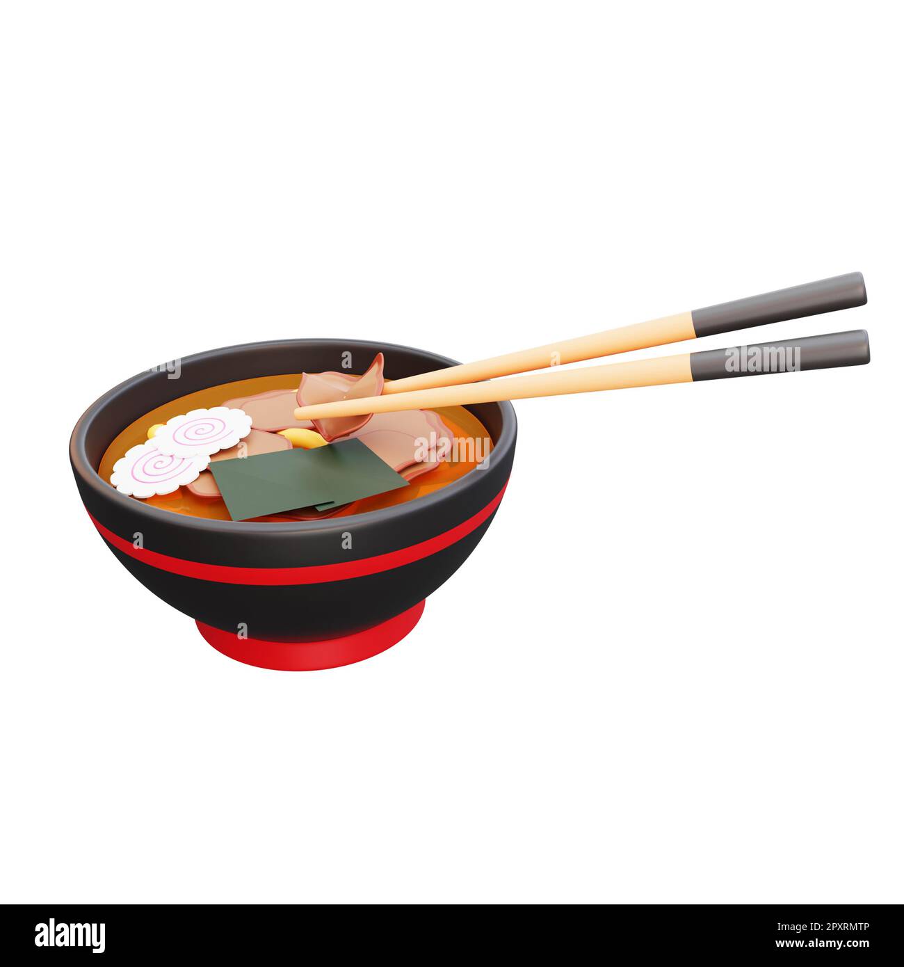 3d illustration of asian food ramen, japanese food Stock Photo - Alamy