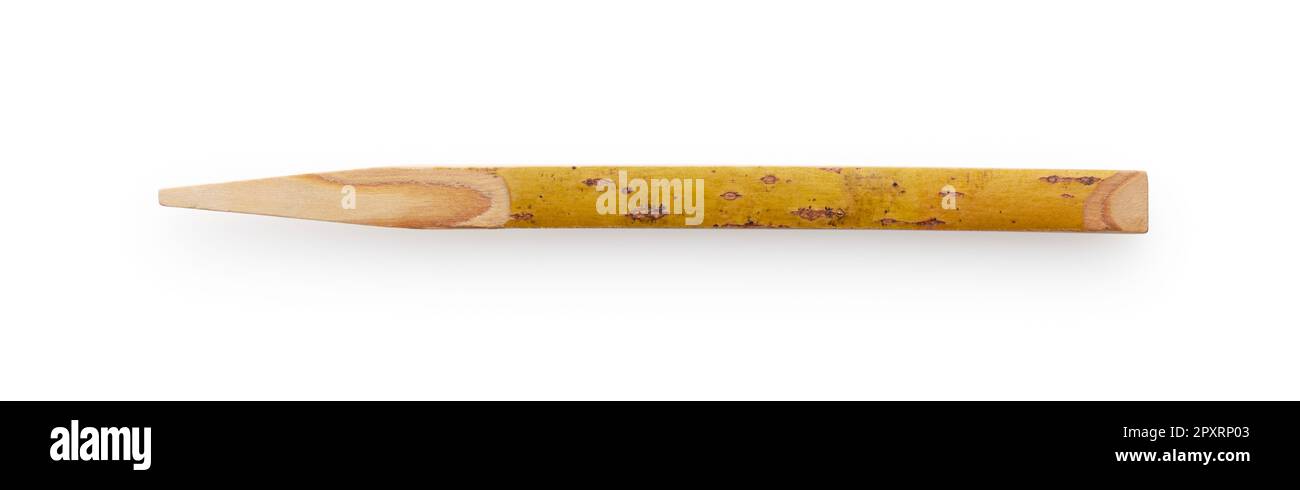 Confectionery toothpicks for eating Japanese sweets placed on a white ...