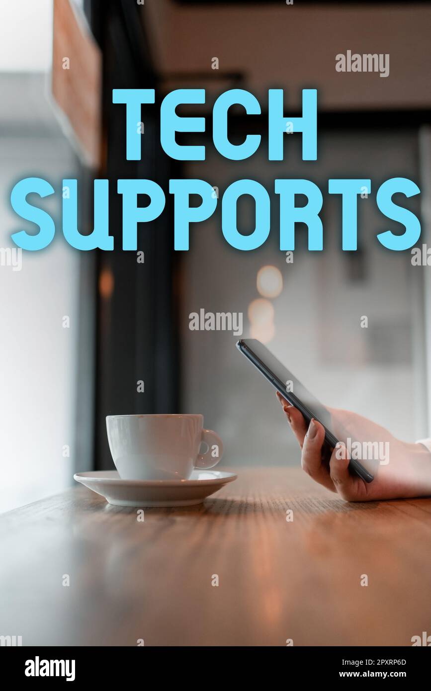 Writing Displaying Text Tech Supports Word For Help Given By Technician Online Or Call Center