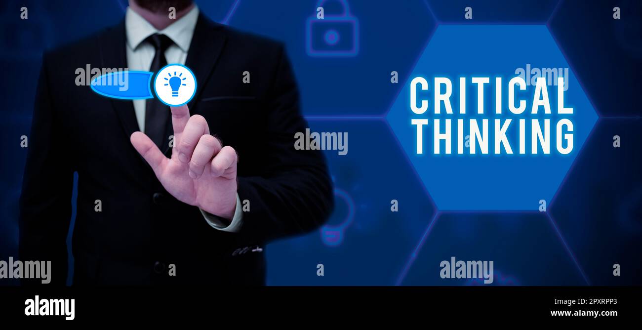 Sign Displaying Critical Thinking Business Showcase Sequence Of Stages Of A Project Requiring