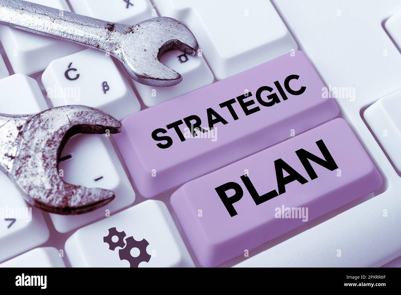 Hand writing sign Strategic Plan, Word Written on A process of defining ...