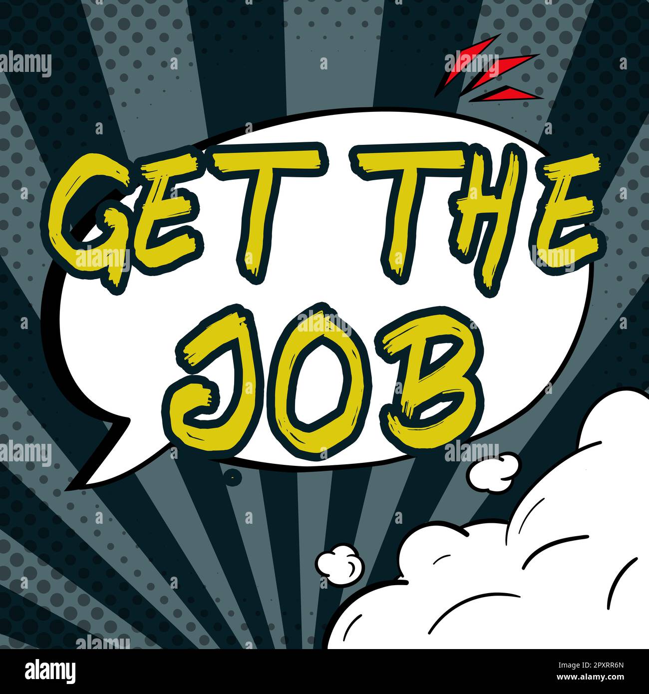 Text showing inspiration Get The Job, Word Written on Obtain position ...