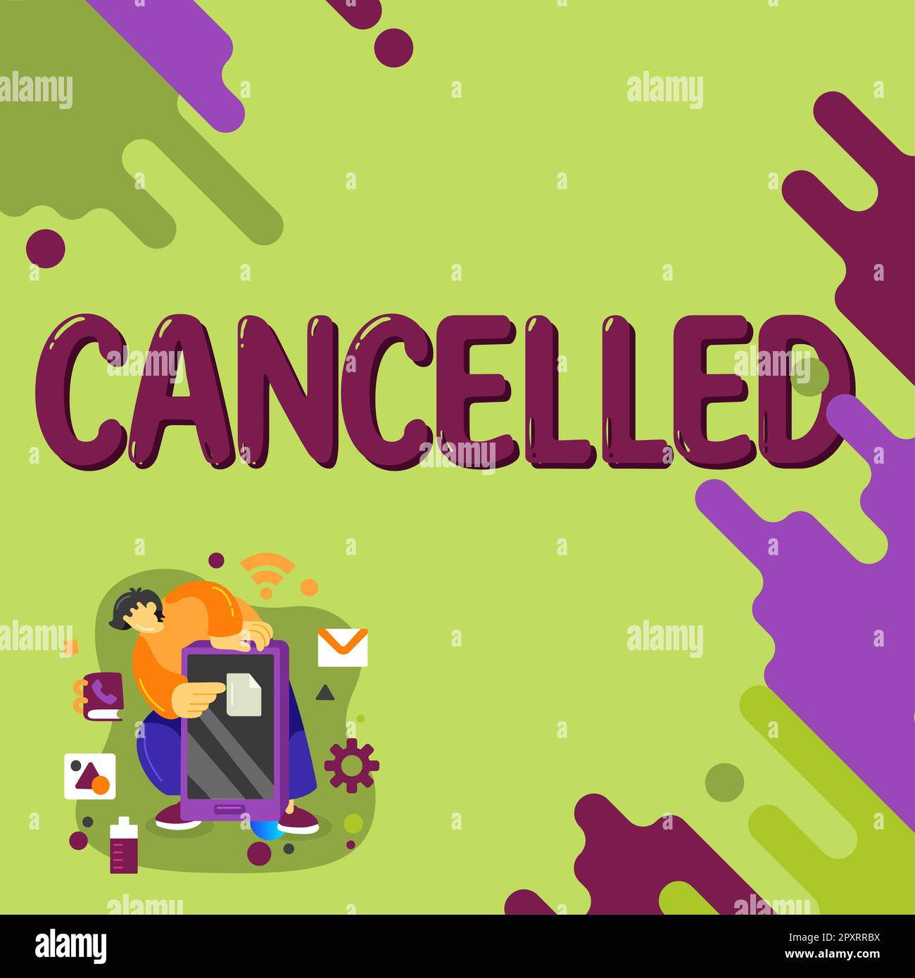 Inspiration showing sign Cancelled, Business idea decide or announce ...