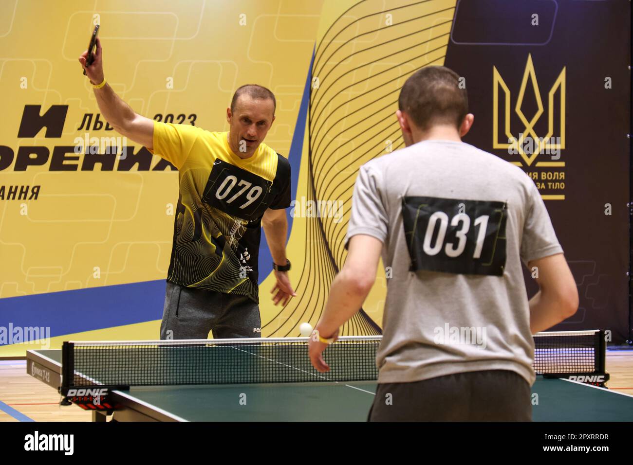 Non Exclusive: LVIV, UKRAINE - APRIL 30, 2023 - Athletes are pictured ...