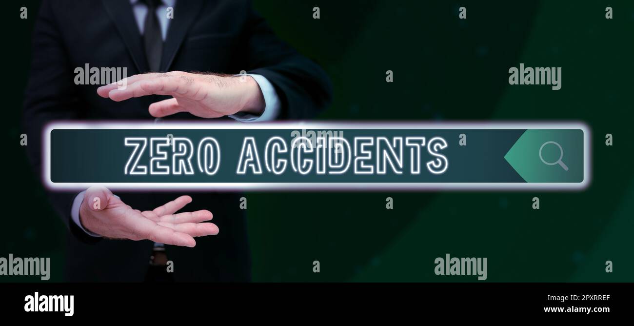 Handwriting text Zero Accidents, Concept meaning important strategy for ...
