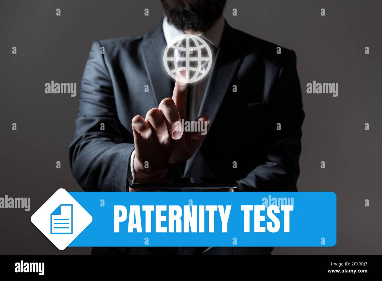 Text showing inspiration Paternity Test, Word Written on a test of DNA ...