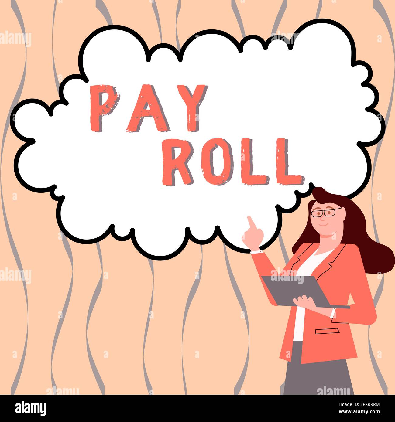 Text showing inspiration Pay Roll, Business showcase Amount of wages ...