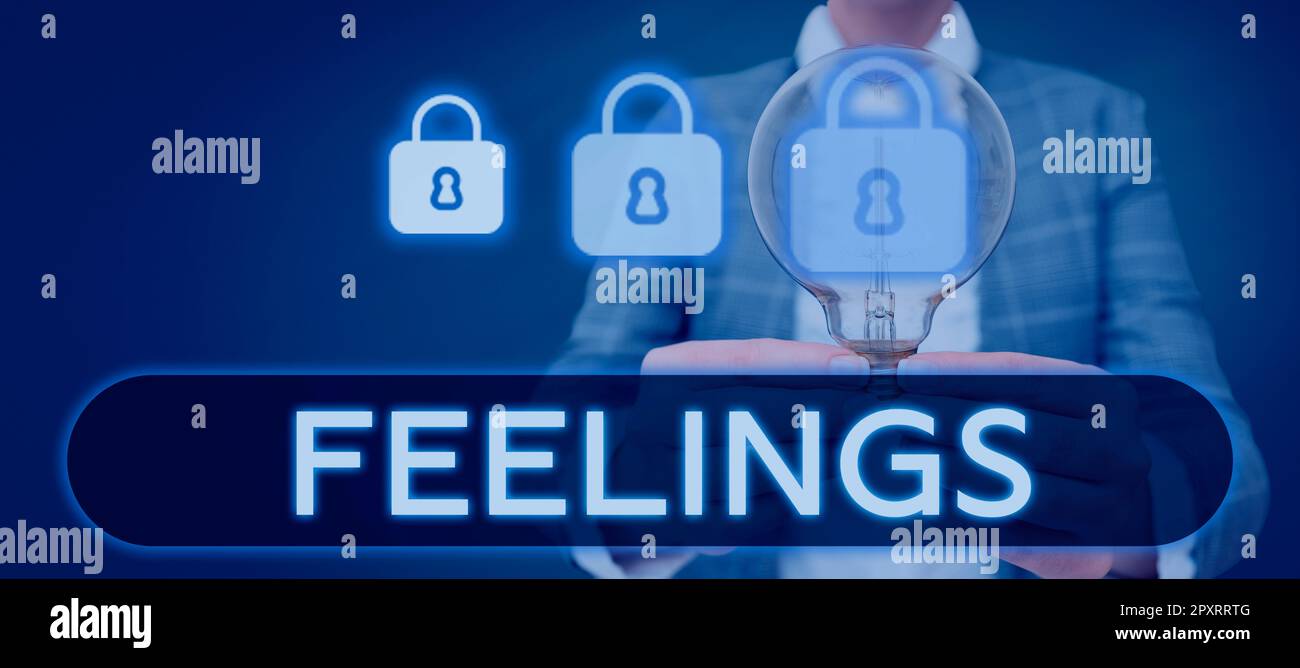 Writing displaying text Feelings, Concept meaning causing happy ...