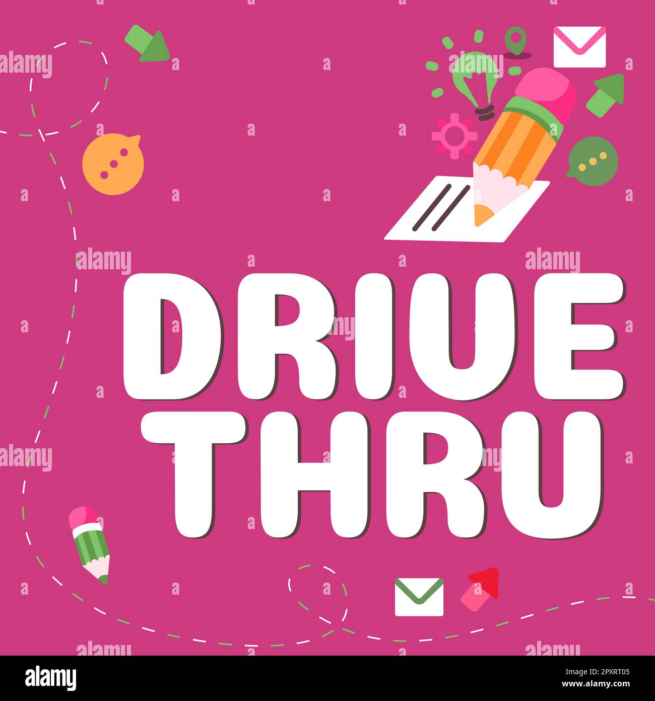 Conceptual caption Drive Thru, Business approach place where you can ...