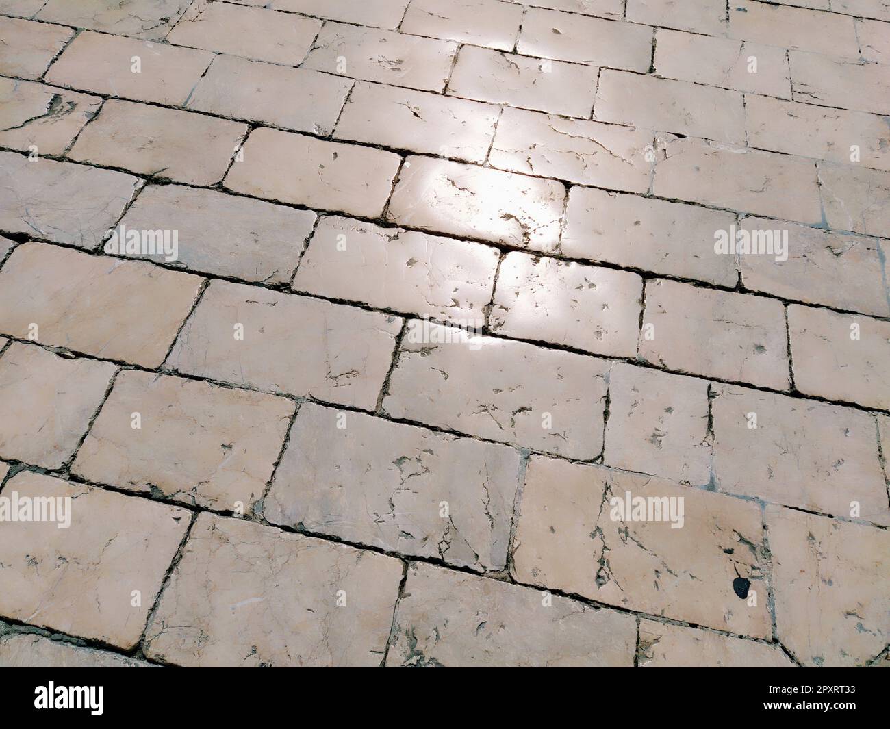 Marble floor on the street, Dubrovnik, Croatia. Antique masonry tiles ...