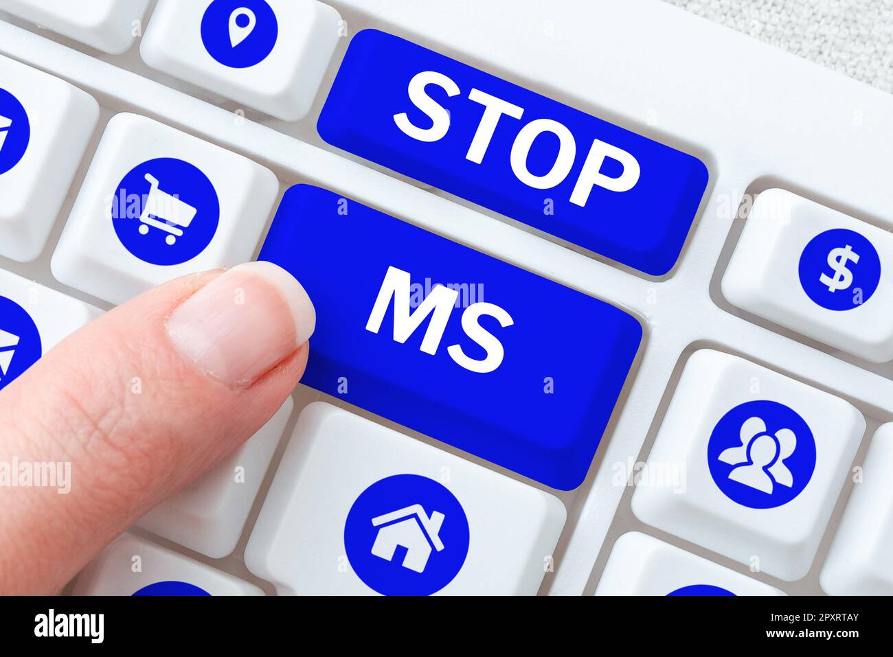 Sign displaying Stop Ms, Conceptual photo prevent disease marked by ...