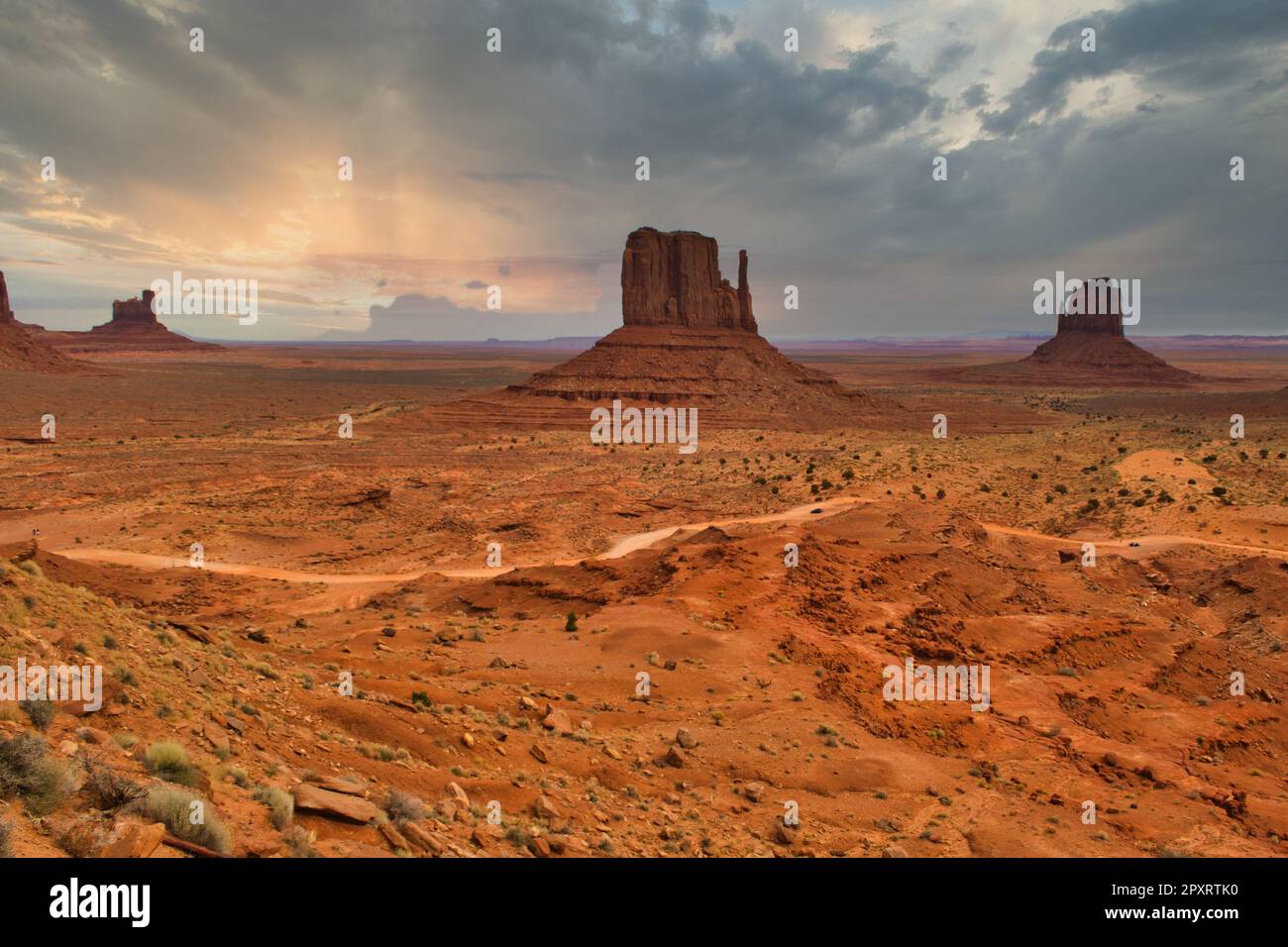 Monument valley dramatic landscape. Colorado Plateau on the Arizona ...