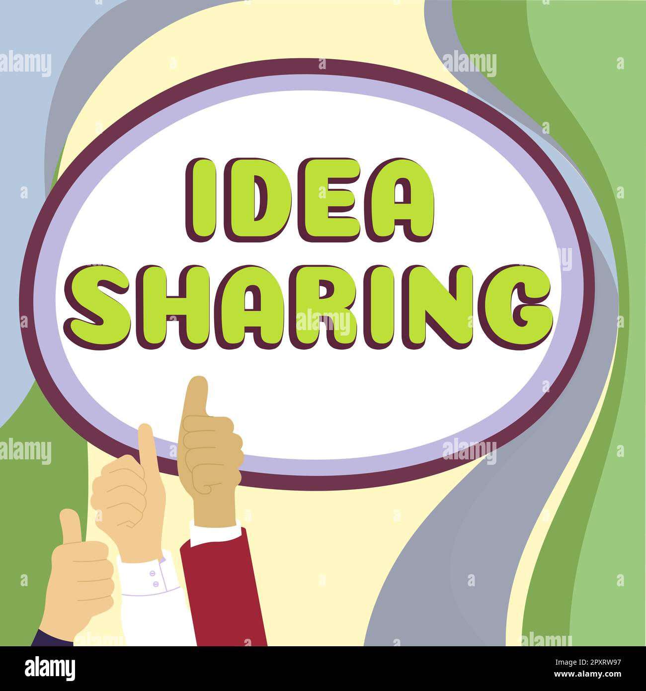 Hand writing sign Idea Sharing, Business showcase Startup launch ...