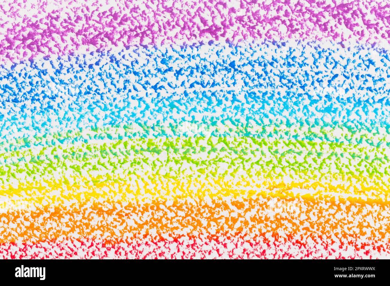 Hand drawn colorful oil pastel rainbow background. Crayon background ...