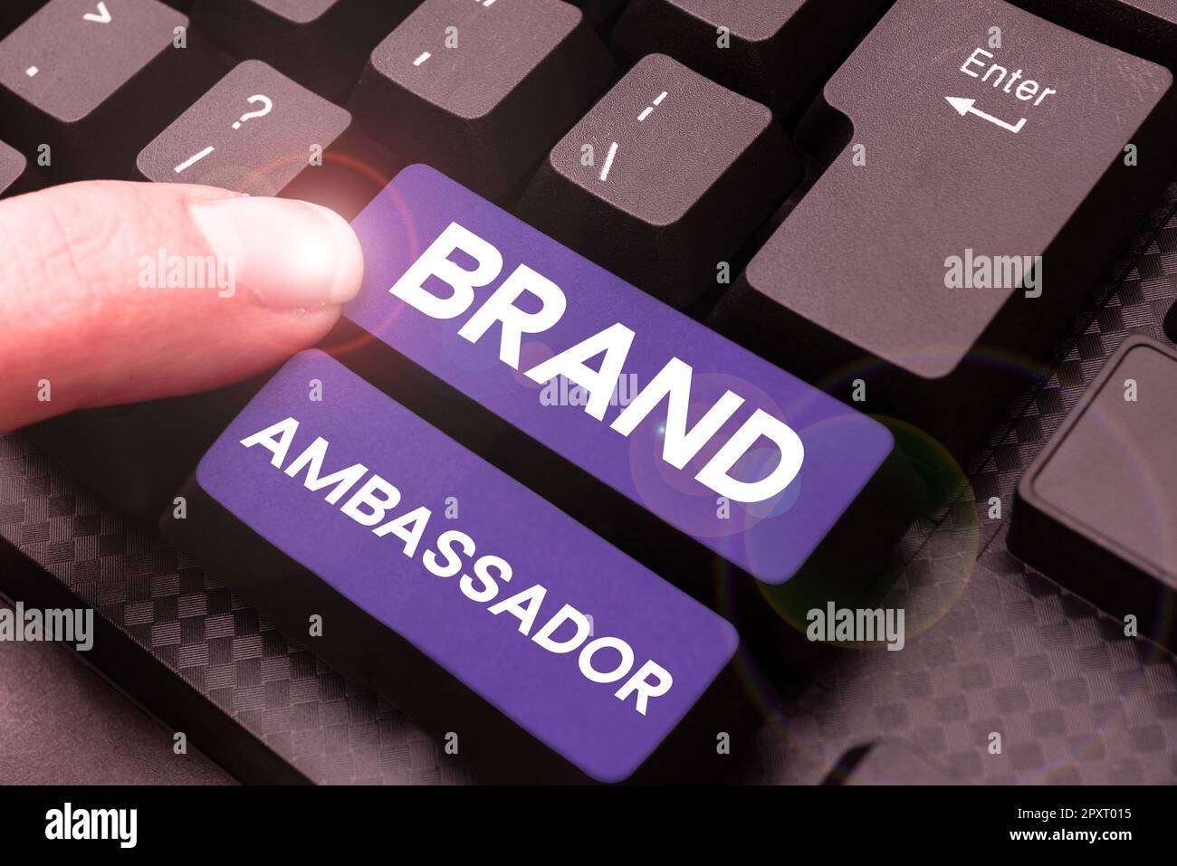 Sign displaying Brand Ambassador, Concept meaning agent accredited as ...