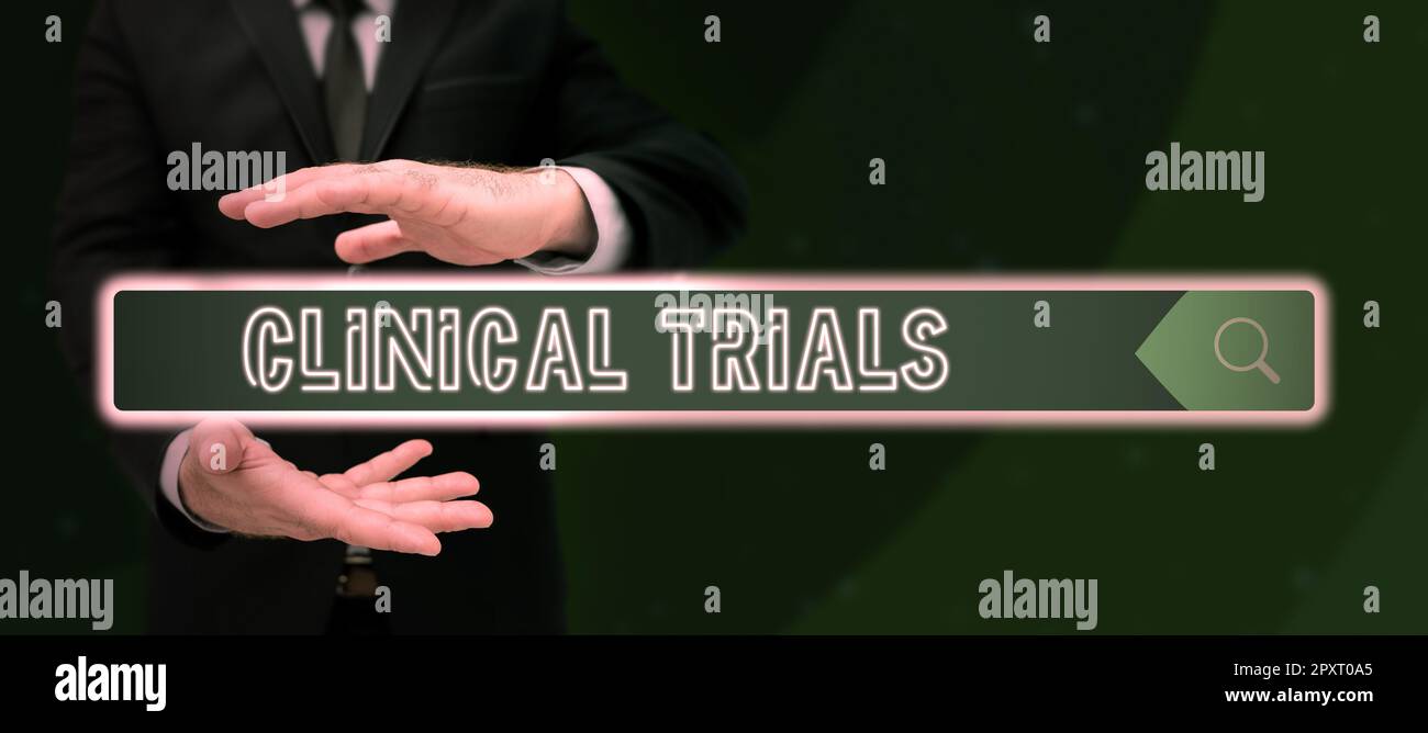 Hand writing sign Clinical Trials, Business idea Research investigation ...